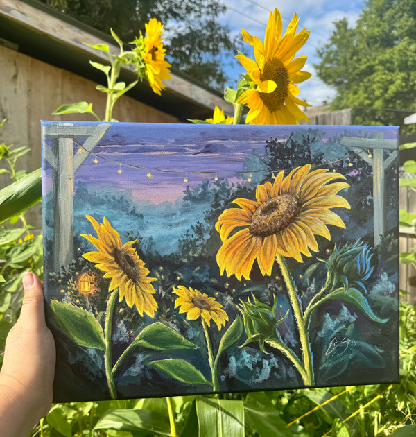Late Summer Sunflowers - Original Painting - Erin Stagg Fine Art
