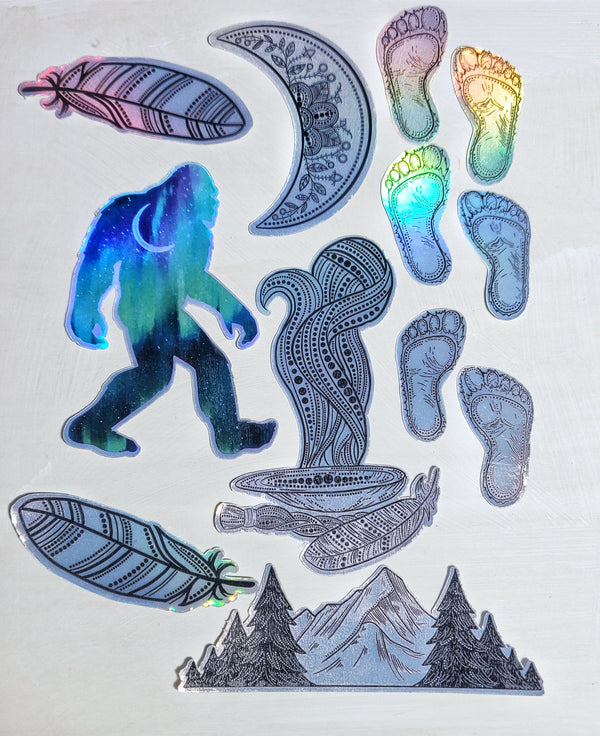 Sasquatch Sticker Pack - Erin Stagg Fine Art